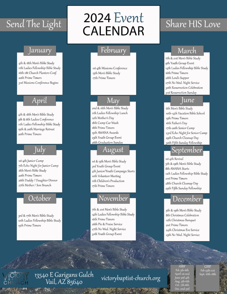 Calendar - Victory Baptist Church